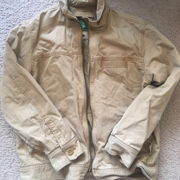 Timberland | Jackets & Coats | Timberland Tan Khaki Cotton Large Rugged ...